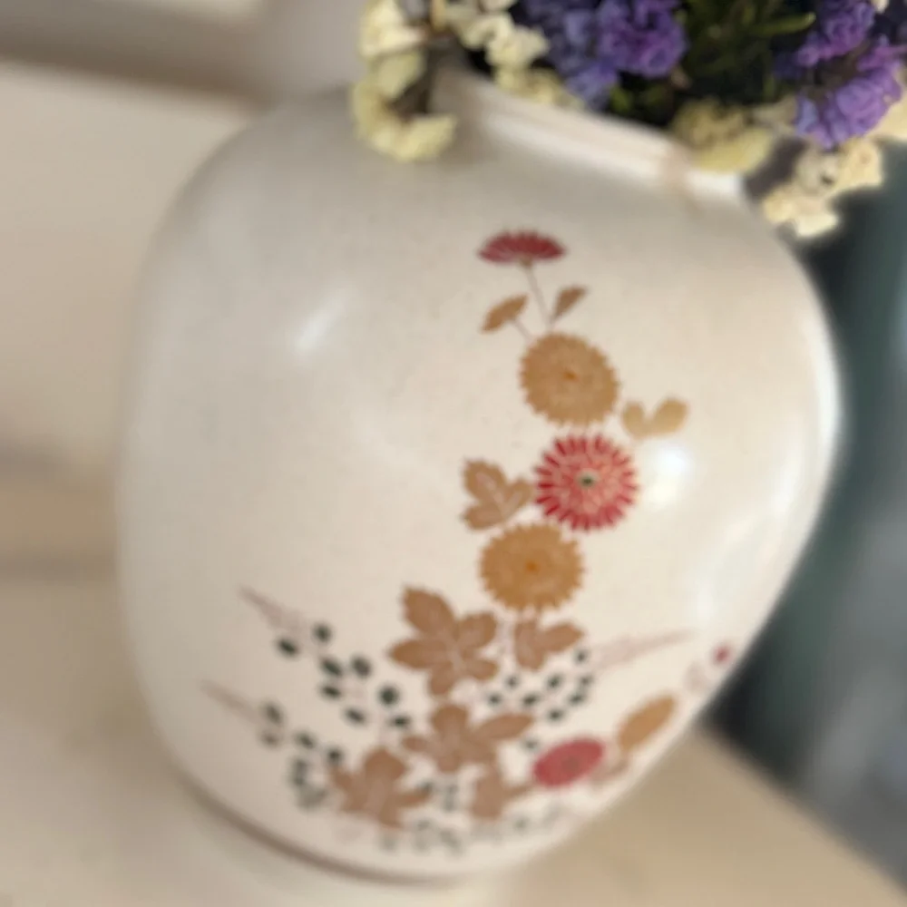 Toyo | Accents | Vintage Toyo Japan Retro Floral Cattleya Crackle Glaze ...